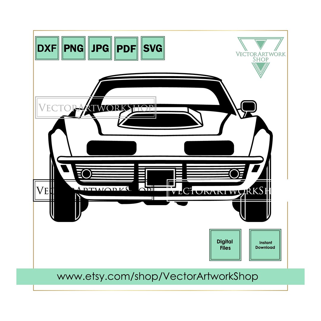 Corvette C3 Car Svg, Muscle Car 1968-982, American Muscle Car L88 ...