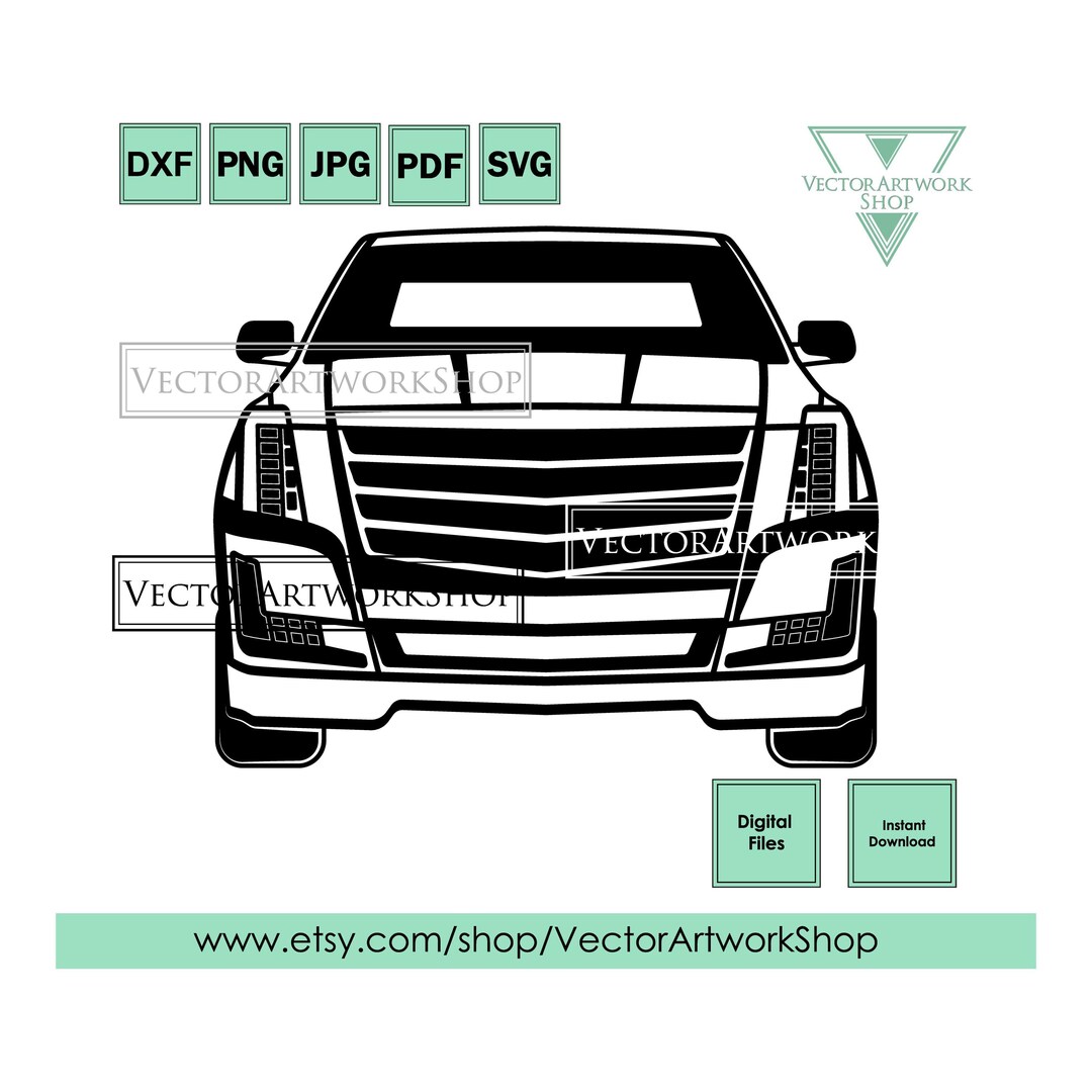 Escalade IV Car Svg, Escalade Luxury Suv Car, American Suv Caddy Vector ...