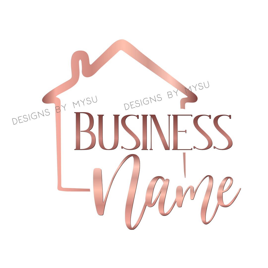Rose Gold Realtor Logo Design: Home Care Premade House Logo (digital ...