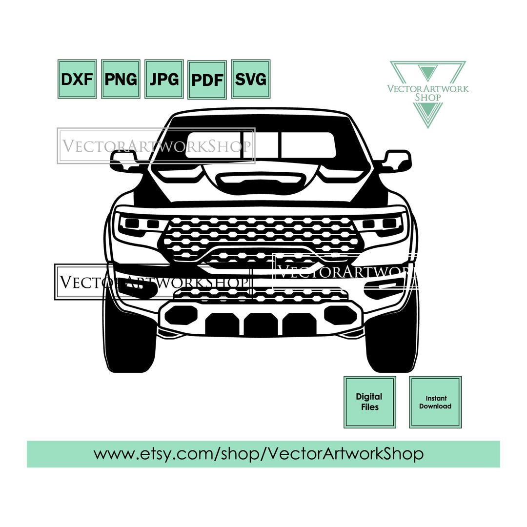 Ram 1500 Trx 2018 2024 Svg, Pickup Car, American Pickup Car, Instant ...