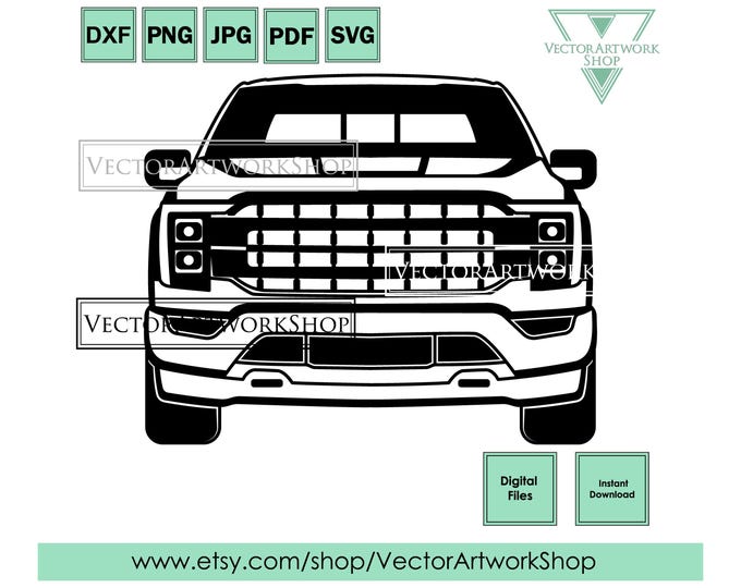 SVG FORD F 150 90s Pickup Truck Silhouette Cut Files Designs, Clip Art ...