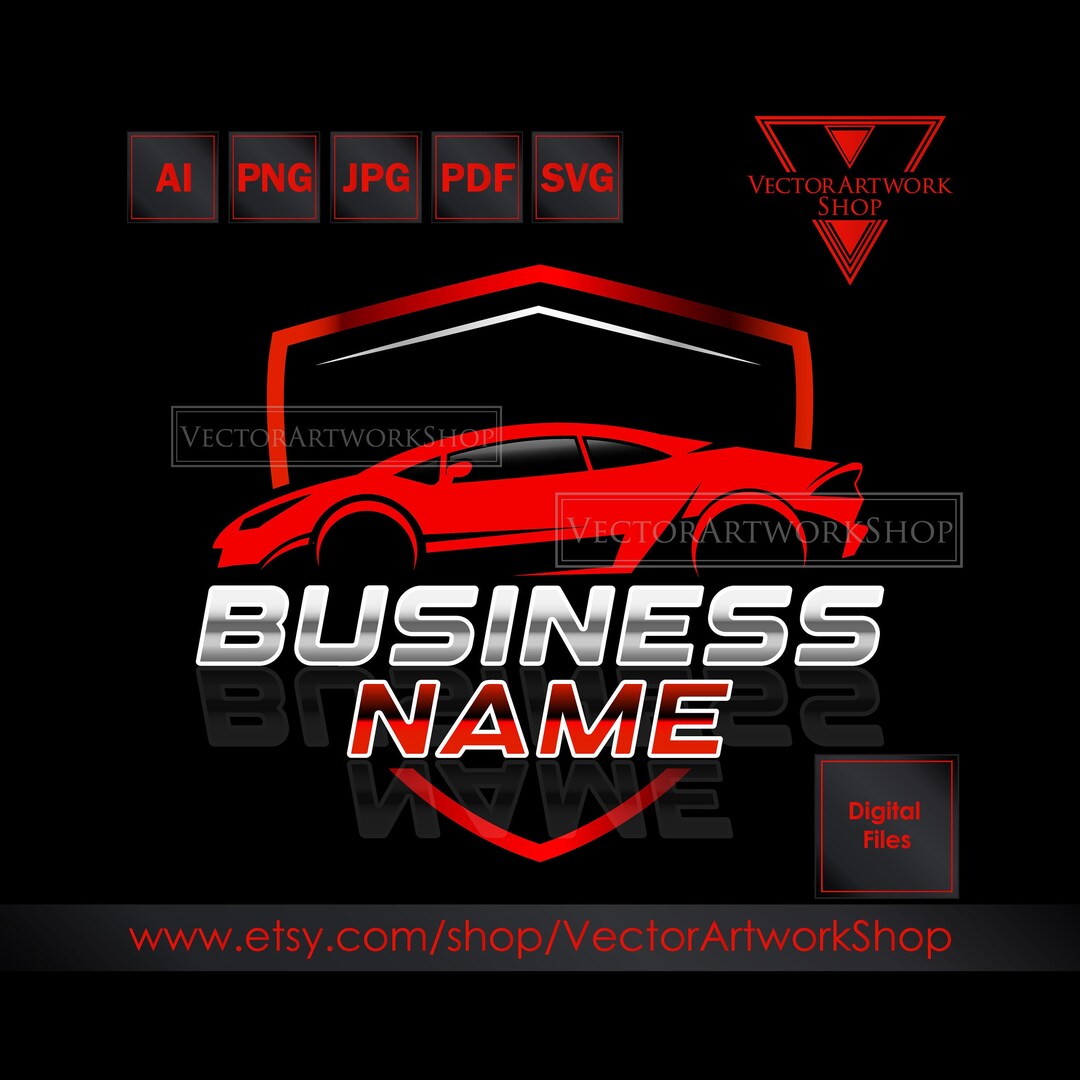 Red Sport Car, Car Dealership, Service Car Logo, Auto Repair Logo ...
