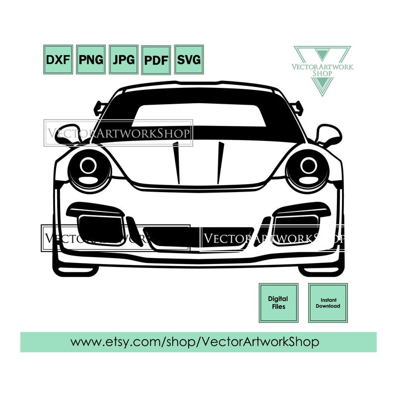 Porsche gt3 rs vector - Etsy México
