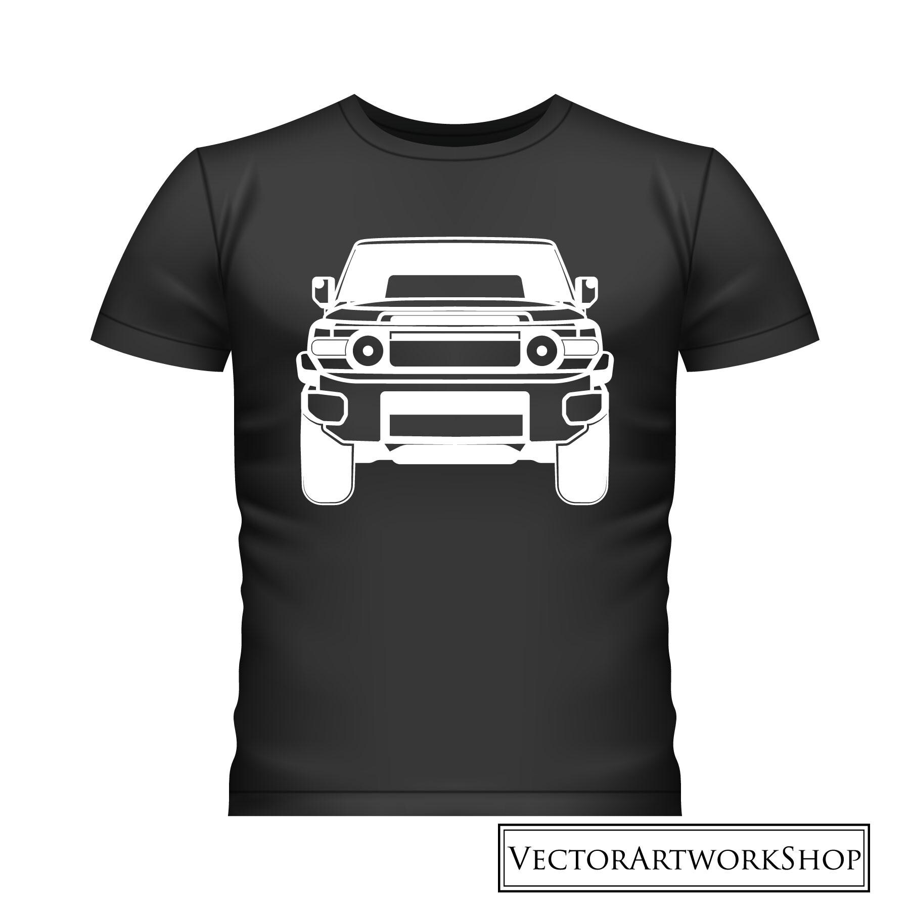 Fj Cruiser Off-road Svg, Suv Front View, Clip Art Graphic Art Instant ...