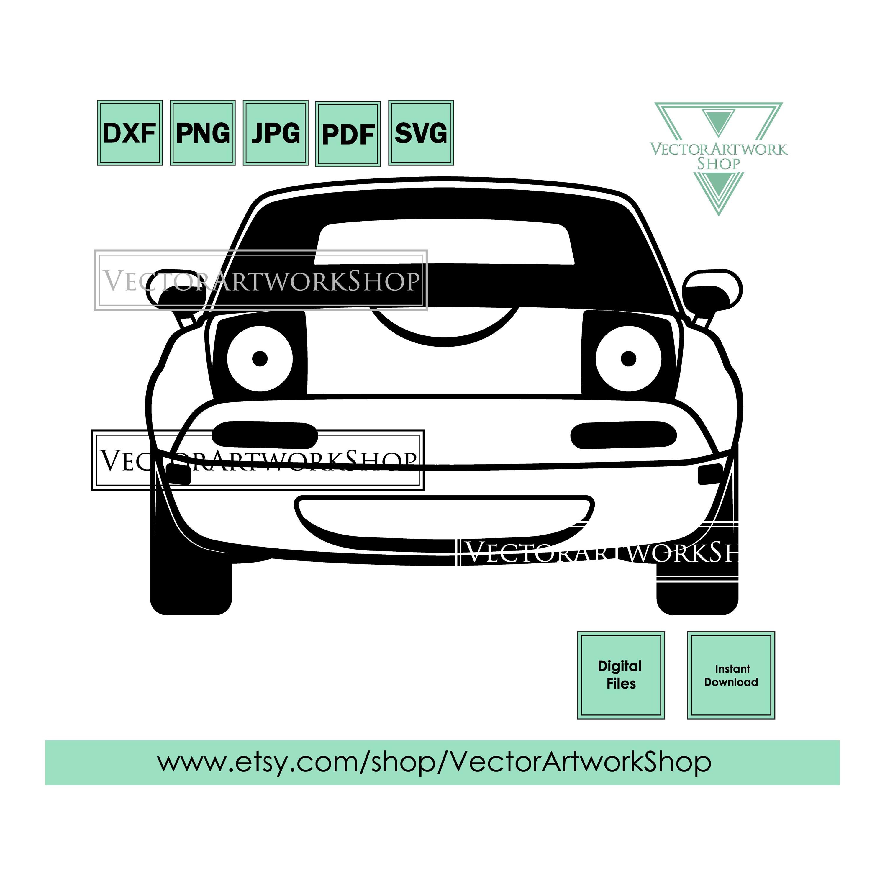 MX-5 NA Miata 1989-1997 Car Svg, Sport Car Vector, Japan Car Design ...