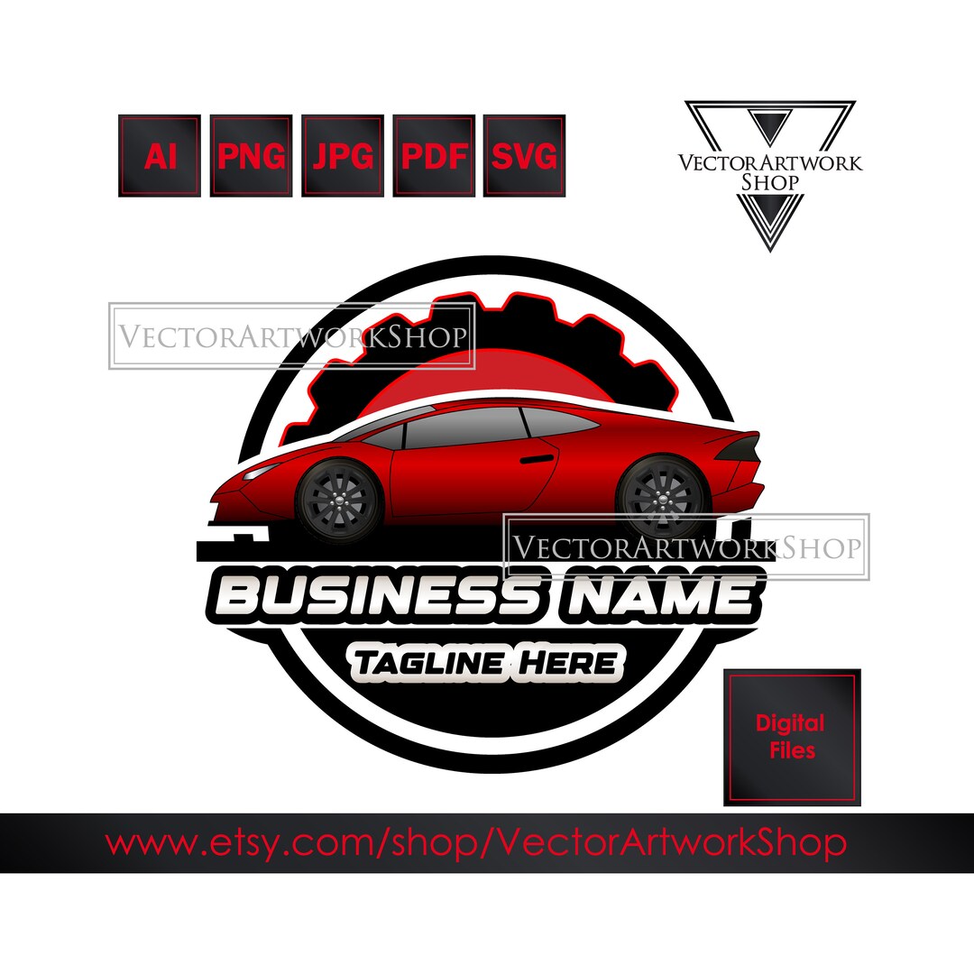 Auto Repair Logo: Car Service Branding Identity (digital Files) - Etsy