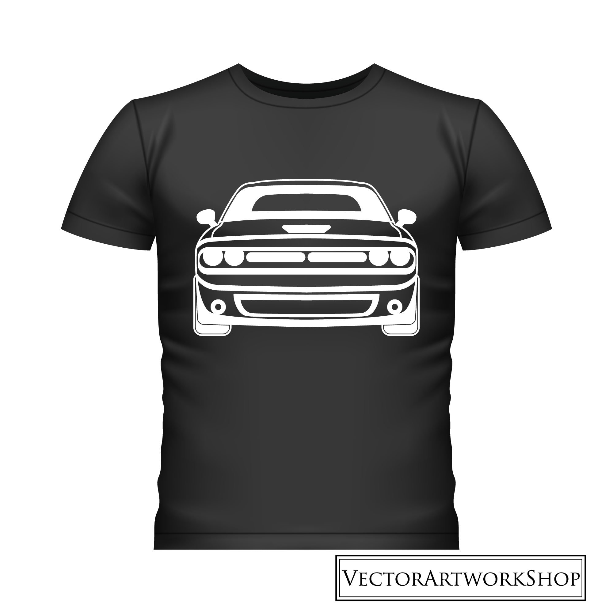 Challenger Hellcat 3rd Gen Svg, American Muscle Car, Silhouette ...