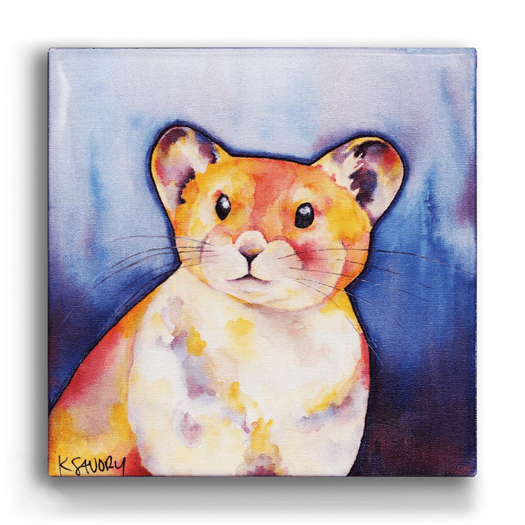 Whimsical Watercolor Pika Box Metal Print, Can Be Hung Inside or ...