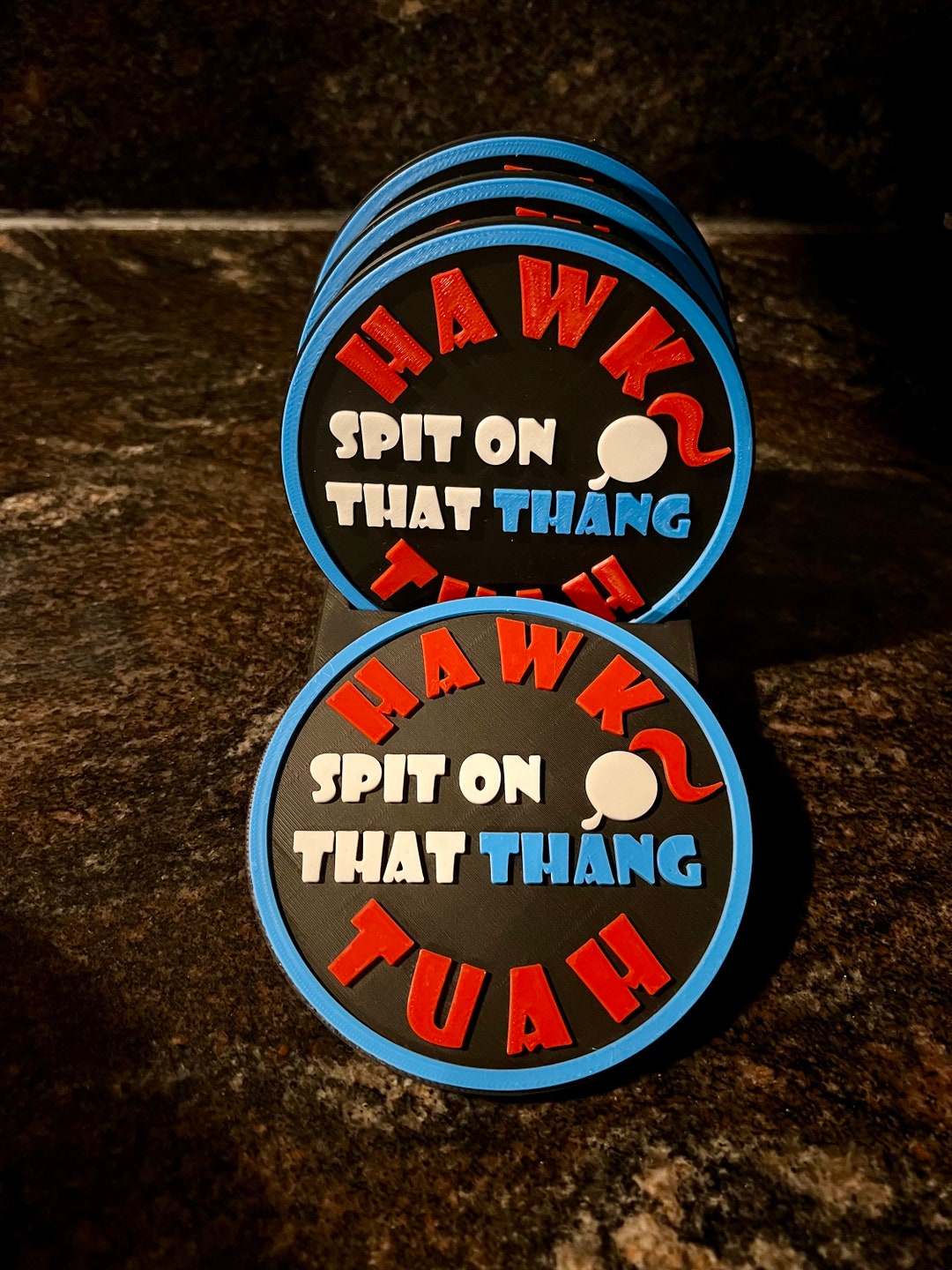 Hawk Tuah spit on That Thing Drink Coasters - Etsy