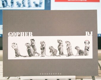 Gopher Birthday Card - Etsy