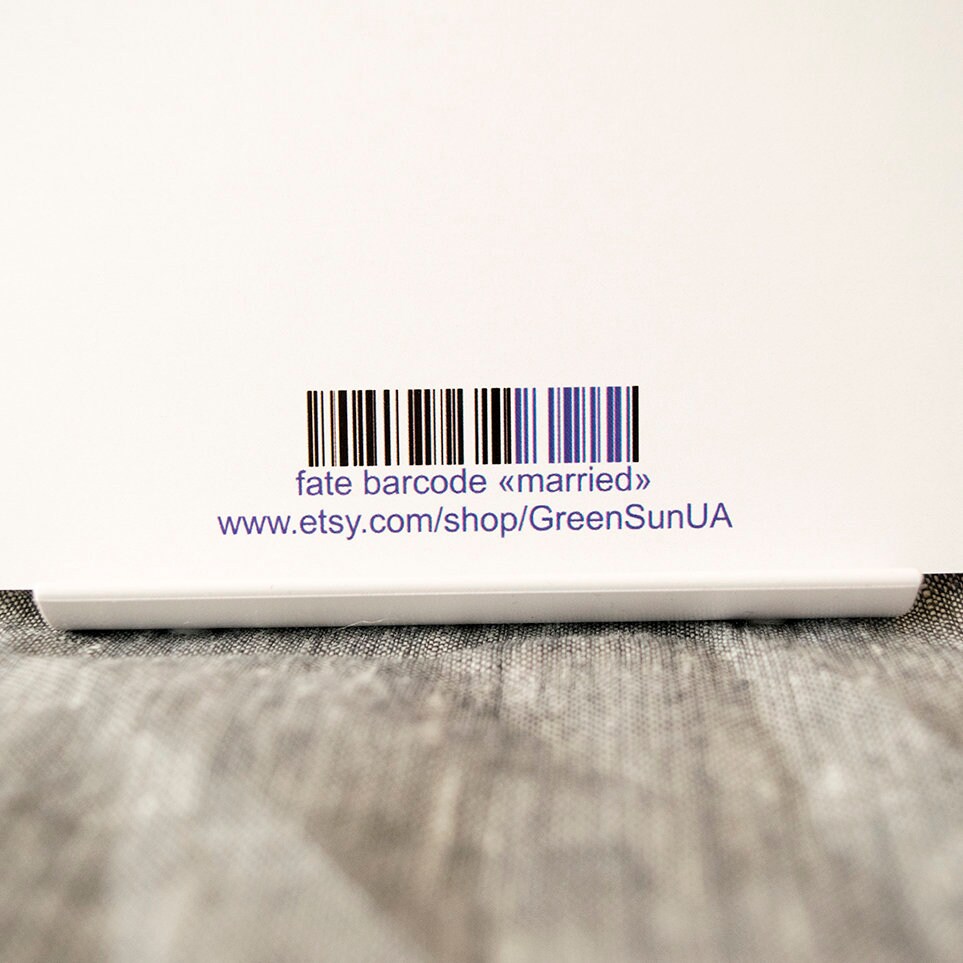 PRINTABLE Save the Date Married Card Married Barcode Card - Etsy