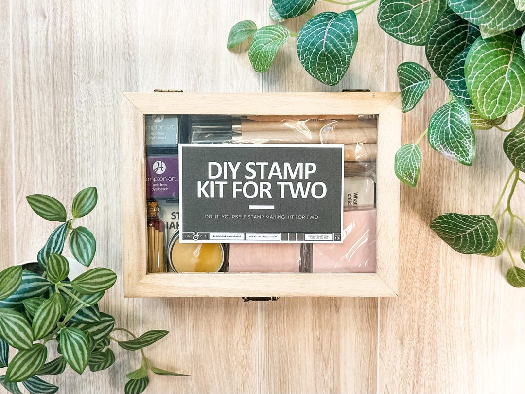 DIY Stamp Making Kit for Two: Craft Gift Set - Etsy