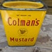 Colman's Mustard Tin, Mustard Tin, Yellow Tin, Kitchen Decor, Vintage ...