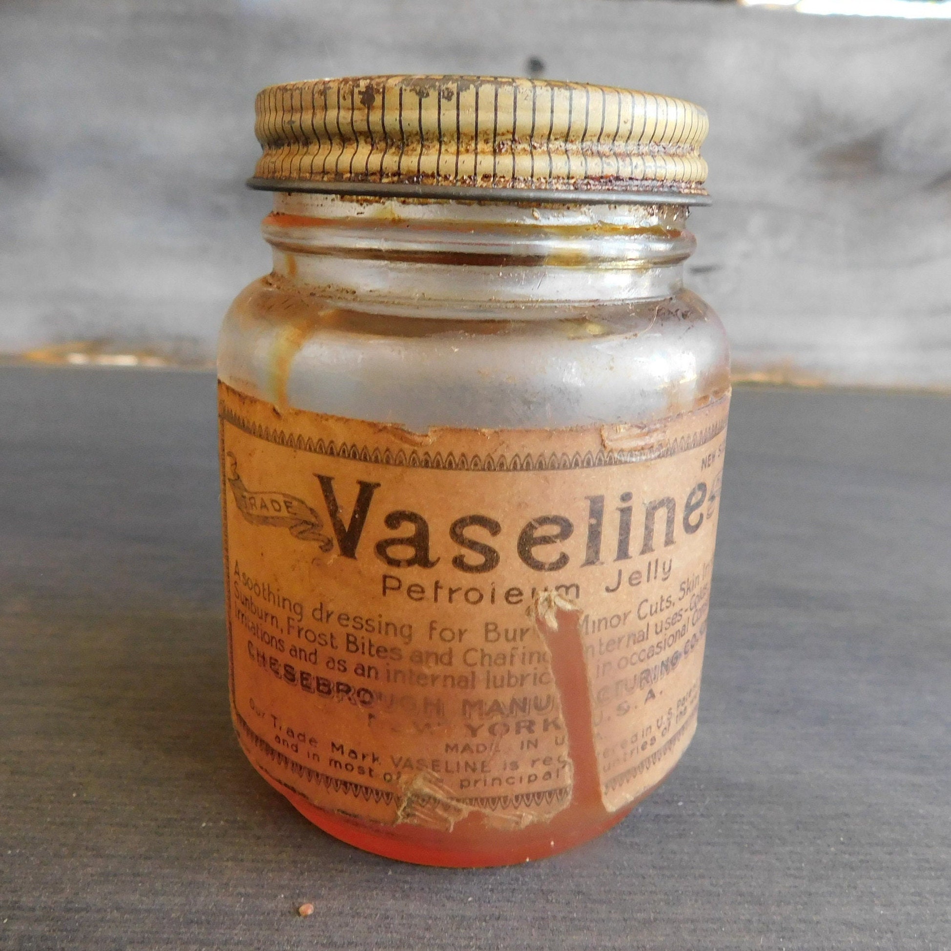 Vintage Blue Seal Vaseline Petroleum Jelly Jar Advertising - Etsy UK