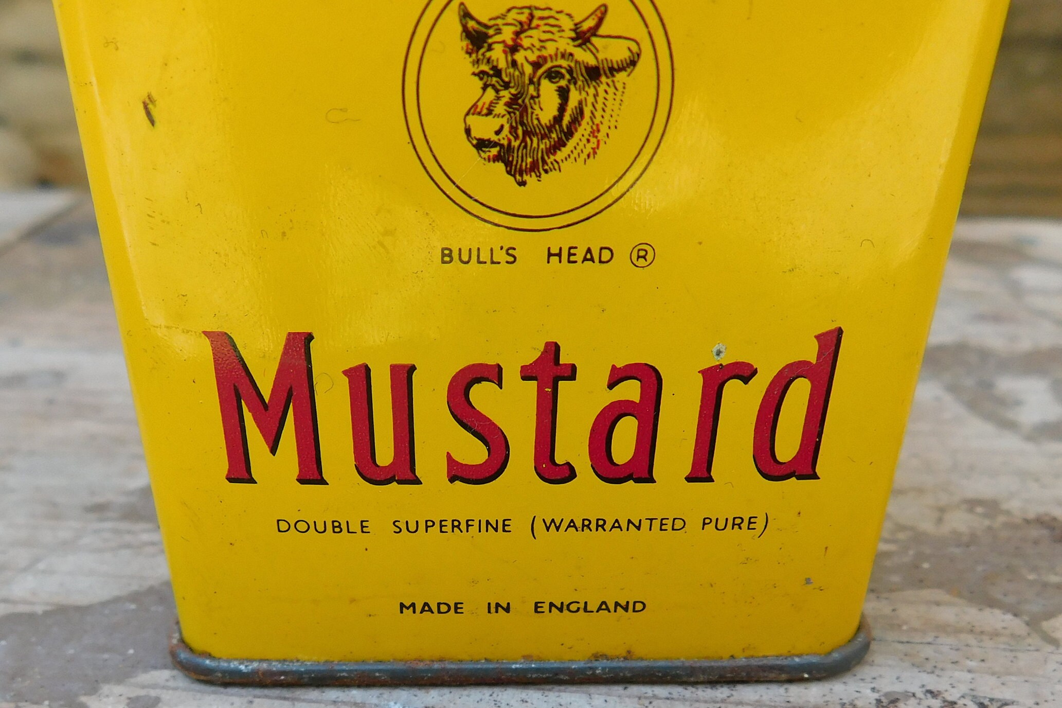 Colman's Mustard Tin, Mustard Tin, Yellow Tin, Kitchen Decor, Vintage ...