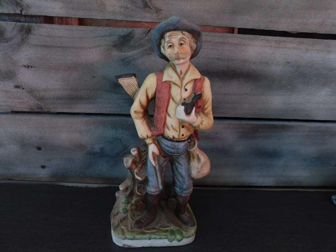 Hunter Figurine, Ceramic Hunter Figurine, Lone Hunter Figurine, Man ...