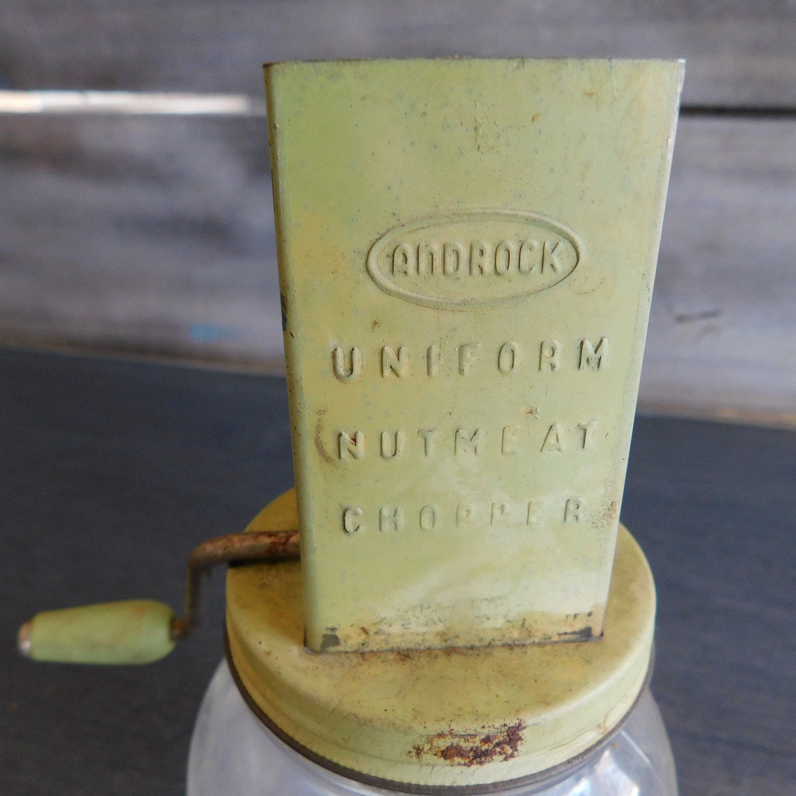 Vintage Androck Nut Meat Chopper With Original Jar, Manual Nut Meat ...