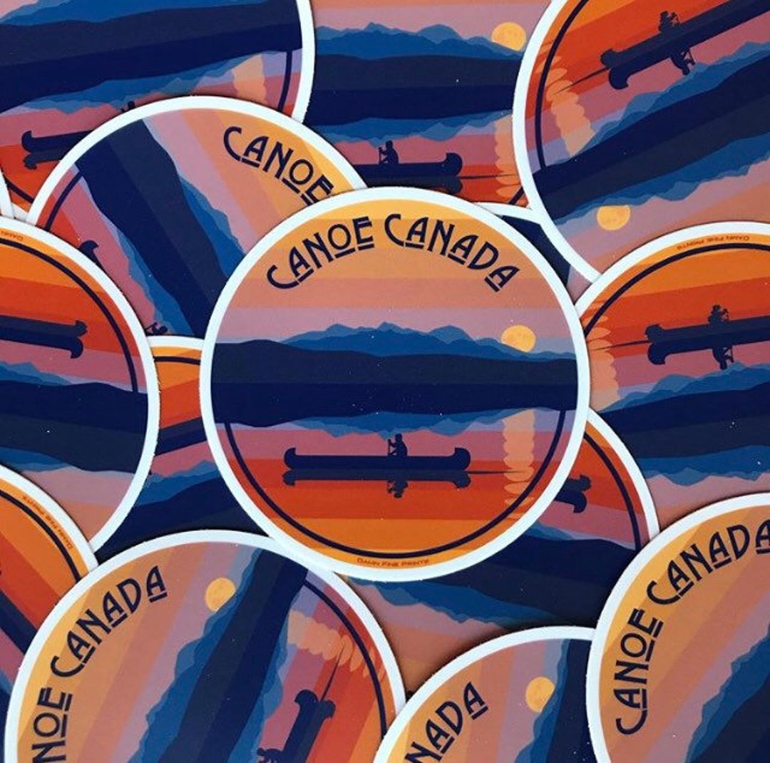 Canoe Canada Sticker - Etsy