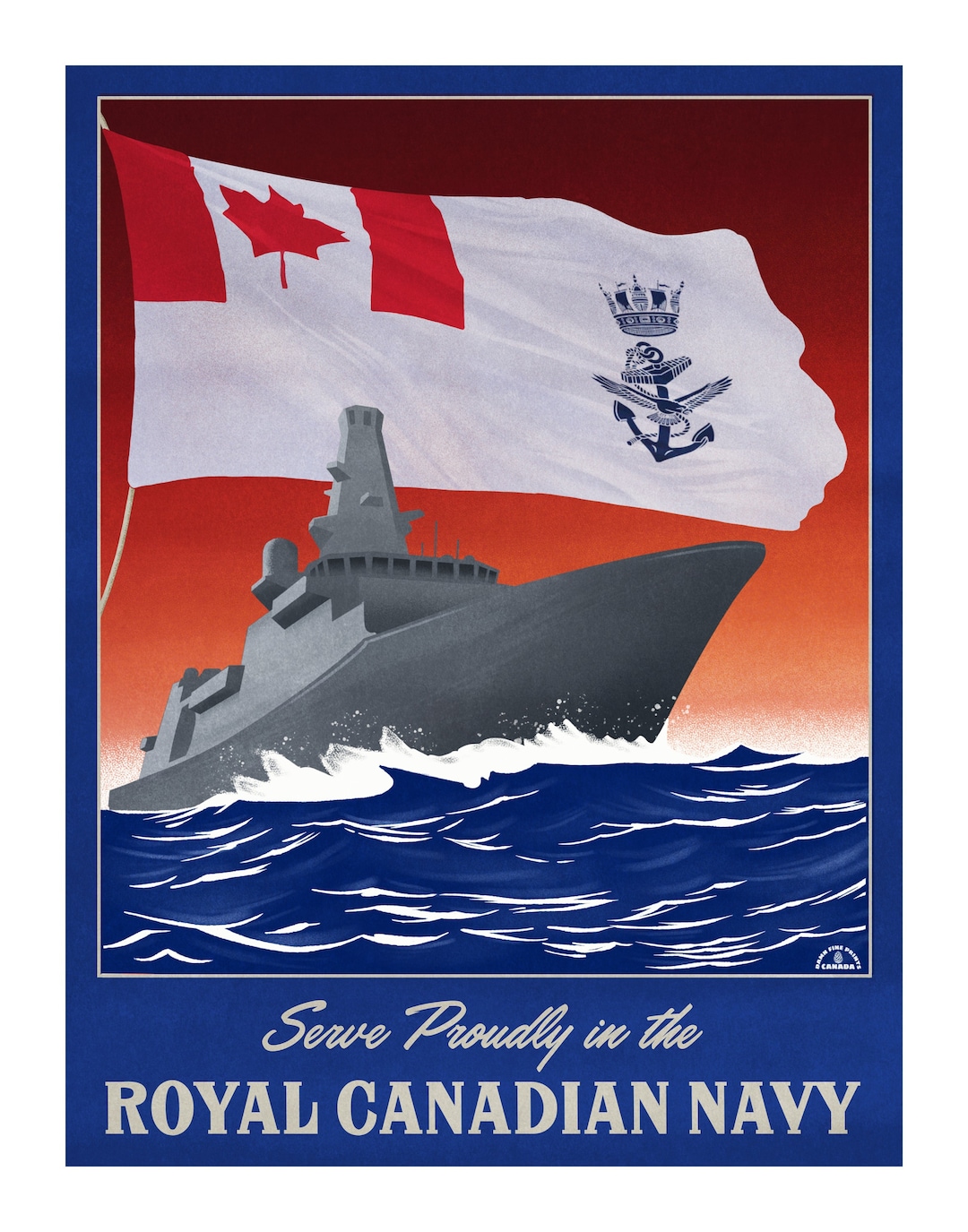 Royal Canadian Navy - Etsy