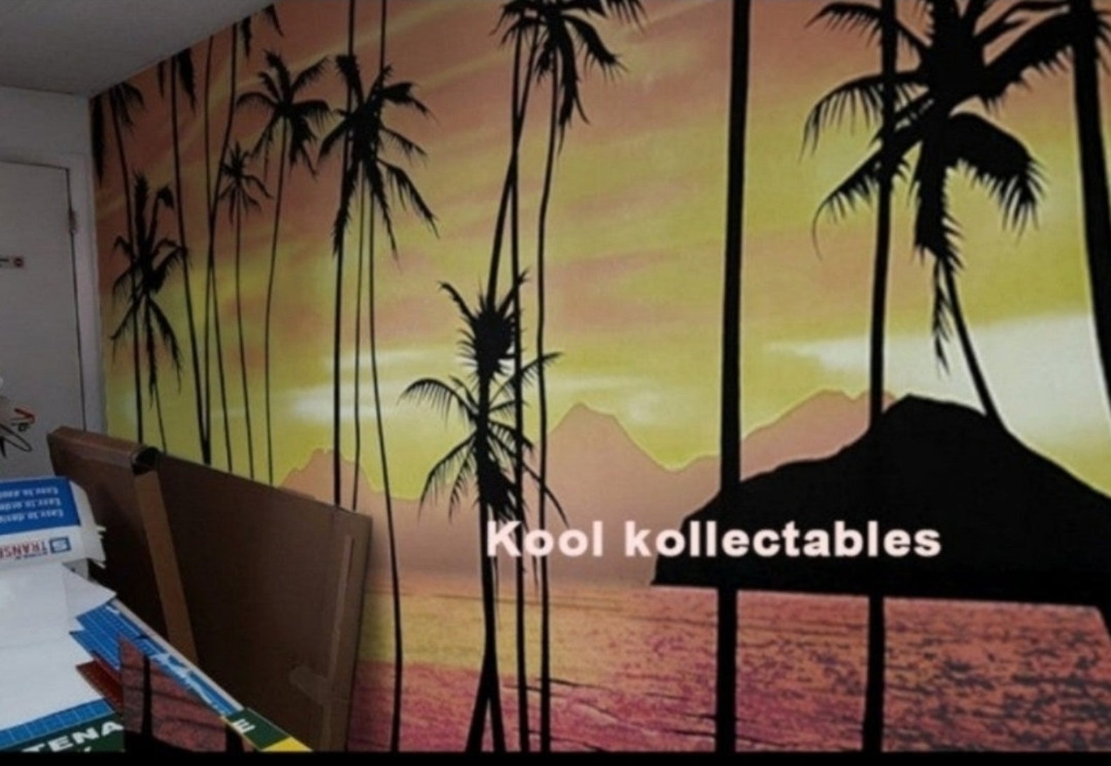Scarface Sunset Palms Backdrop - Etsy