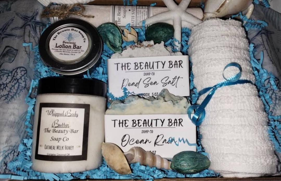 Beach Gift Box, Bath and Body, Spa Box, Gift for Her, Shore Themed Gift ...