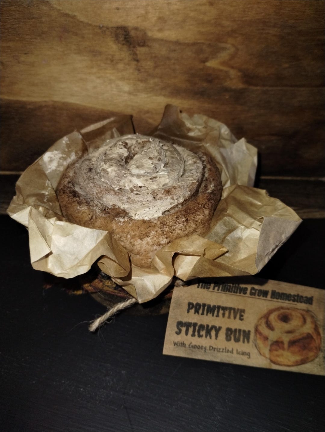 Faux Food, Primitives, Cinnamon Bun Roll, Sticky Bun, Bakery, Faux ...