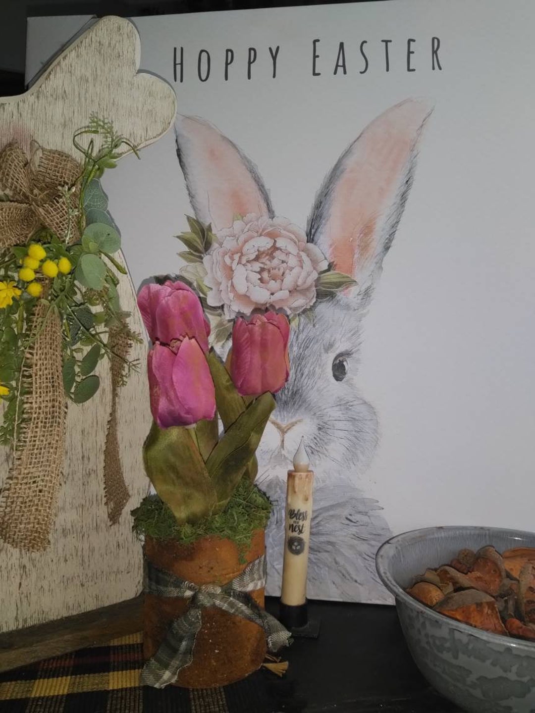 Primitive Spring Tulips, Easter, Floral, Country Garden, Gardening ...