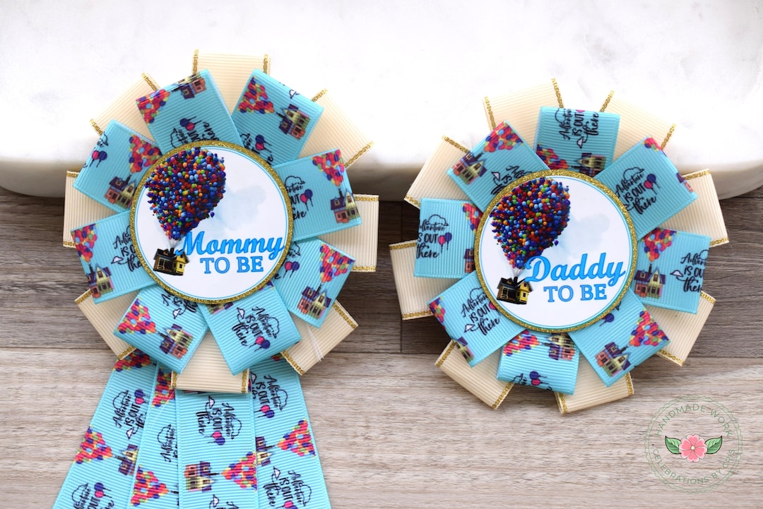 Up Baby Shower, Parent Corsage Pins, Mommy to Be Ribbon, Daddy to Be ...