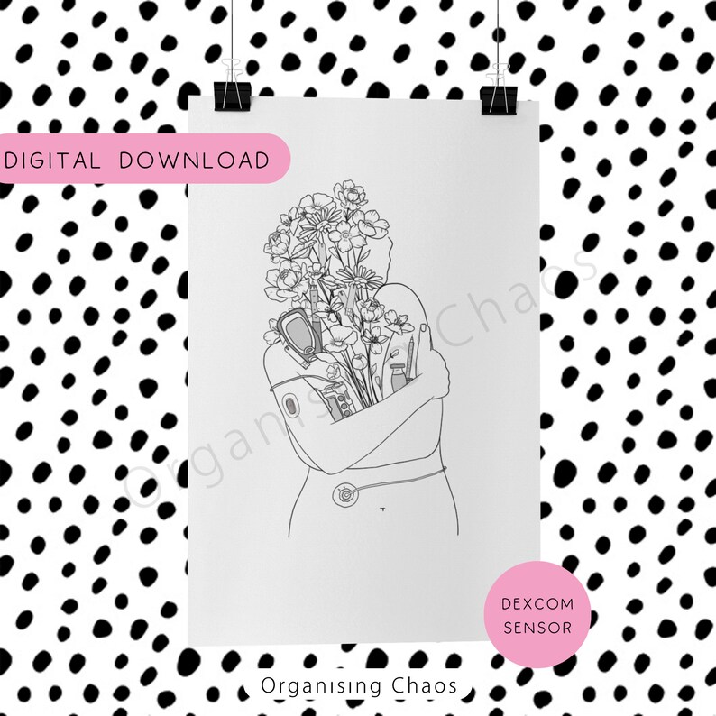 Embracing Diabetes dexcom Digital Download//tattoo Design, Medical ...
