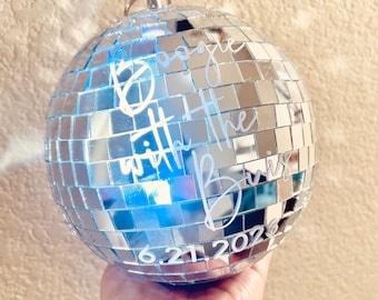 Personalised Disco Ball 20cm Party & Wedding Decor Unique Gift for ...