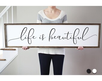 Life is Beautiful Wall Art - Etsy