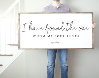 I Have Found the One Whom My Soul Loves Sign | Etsy