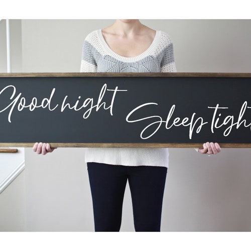 Guest Bedroom Sign Good Night Sleep Tight Guest Room Wall | Etsy