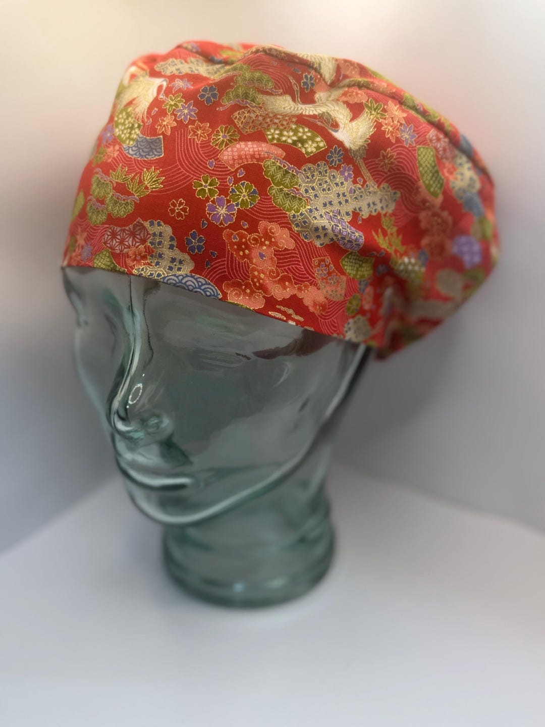 Traditional Japanese Design With Metallic Accents Women’s Scrub Cap - Etsy