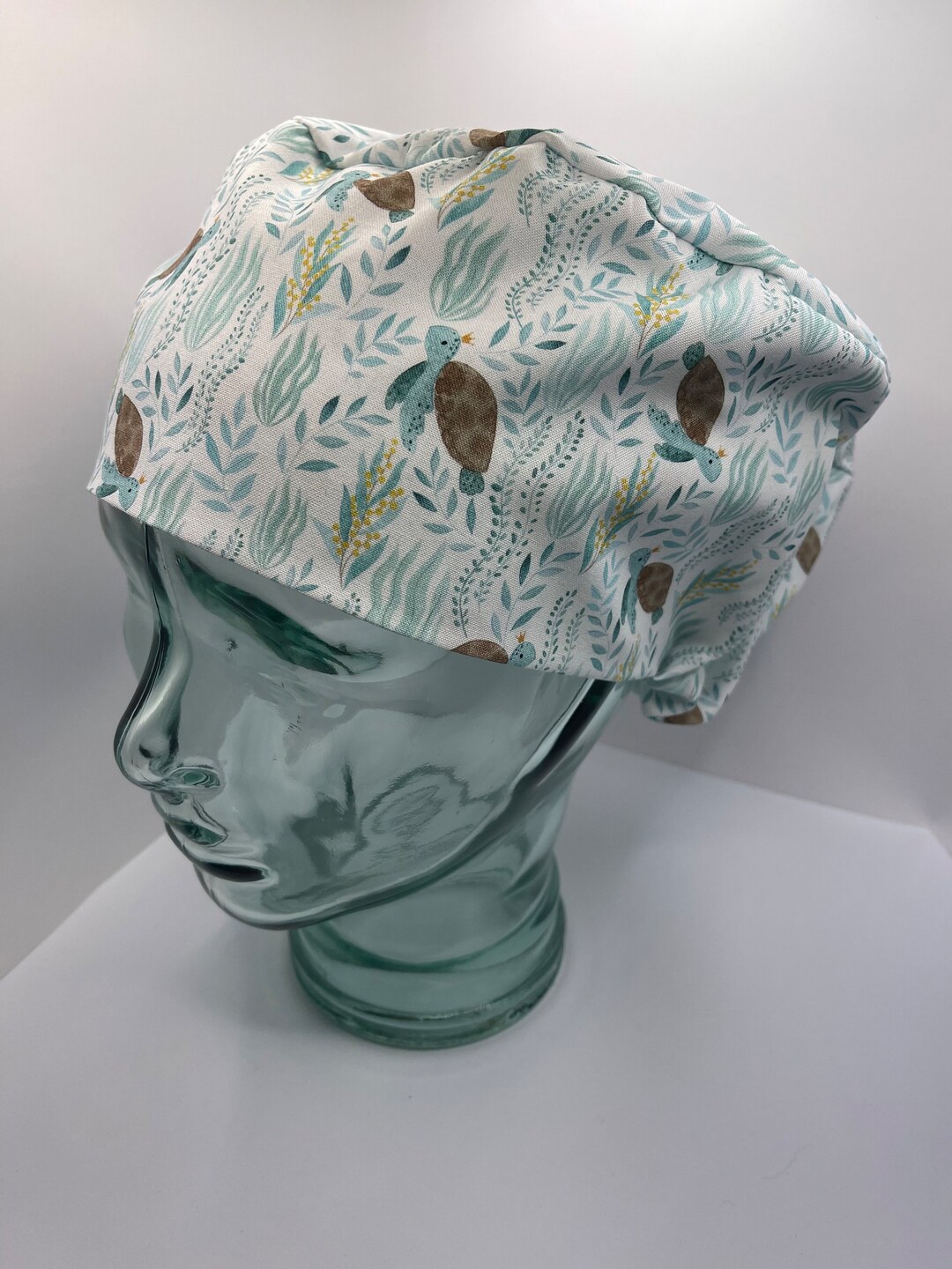 Sea Turtle on White Womens Scrub Cap - Etsy
