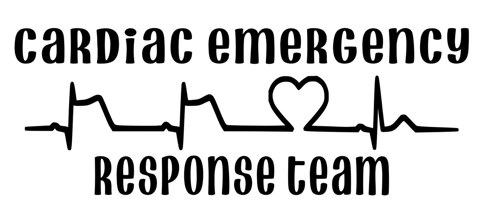Cardiac Emergency Response Team - W/ EKG Heart - Etsy