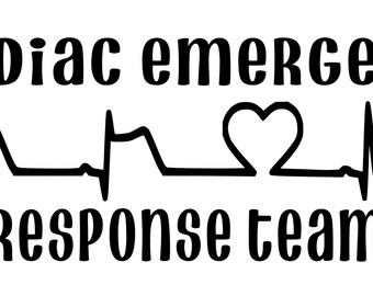 Cardiac Emergency Response Team W/ Heart EKG - Etsy