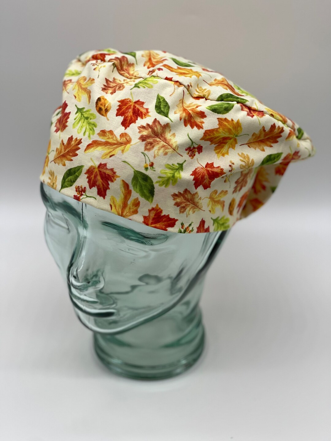Fall Leaves on Cream Women’s Scrub Cap - Etsy