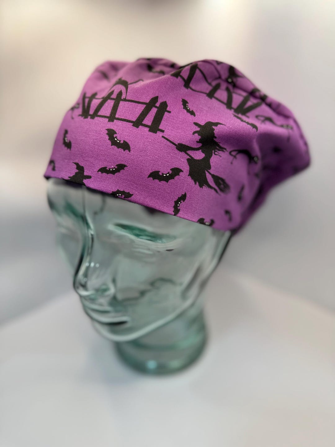 Witches and Cats on Purple Women’s Scrub Cap - Etsy
