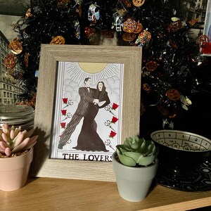 A4 Addams Family Values Tarot Design Spooky Art Print Morticia - Etsy