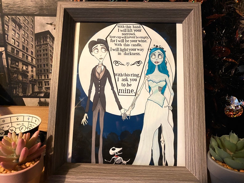The Corpse Bride Tim Burton Spooky Vows Art Print A4 Inspired - Etsy