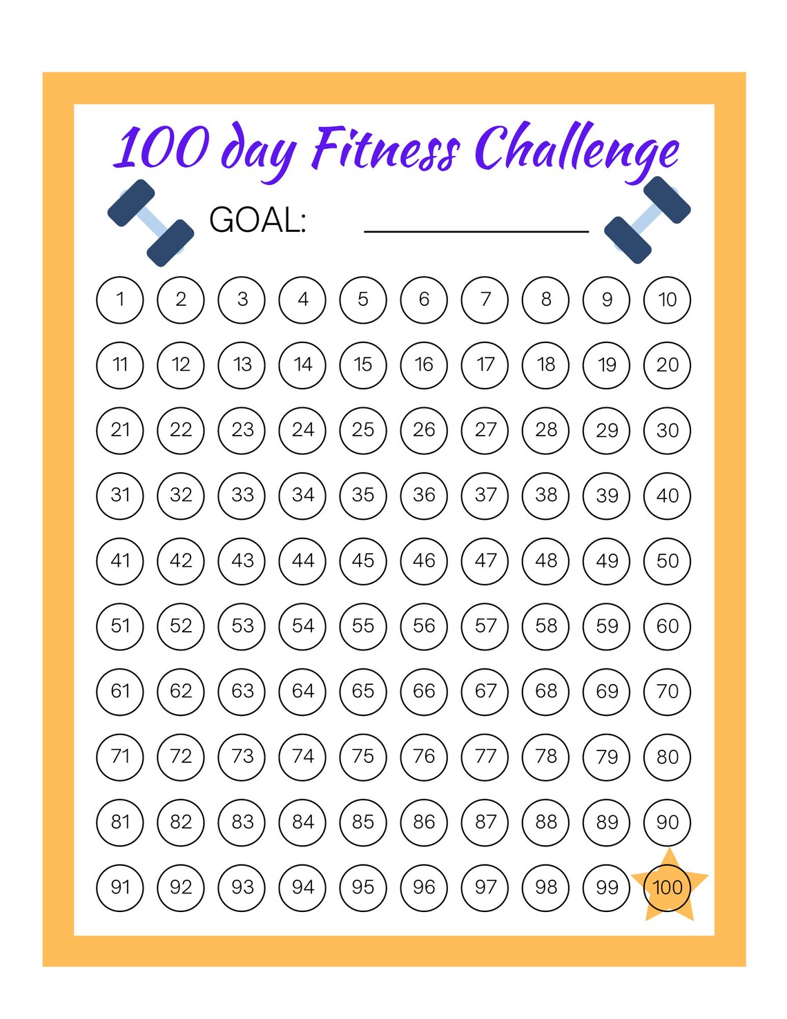 Run Walk Fitness Tracker and 100 Day Challenges- Printables - Etsy