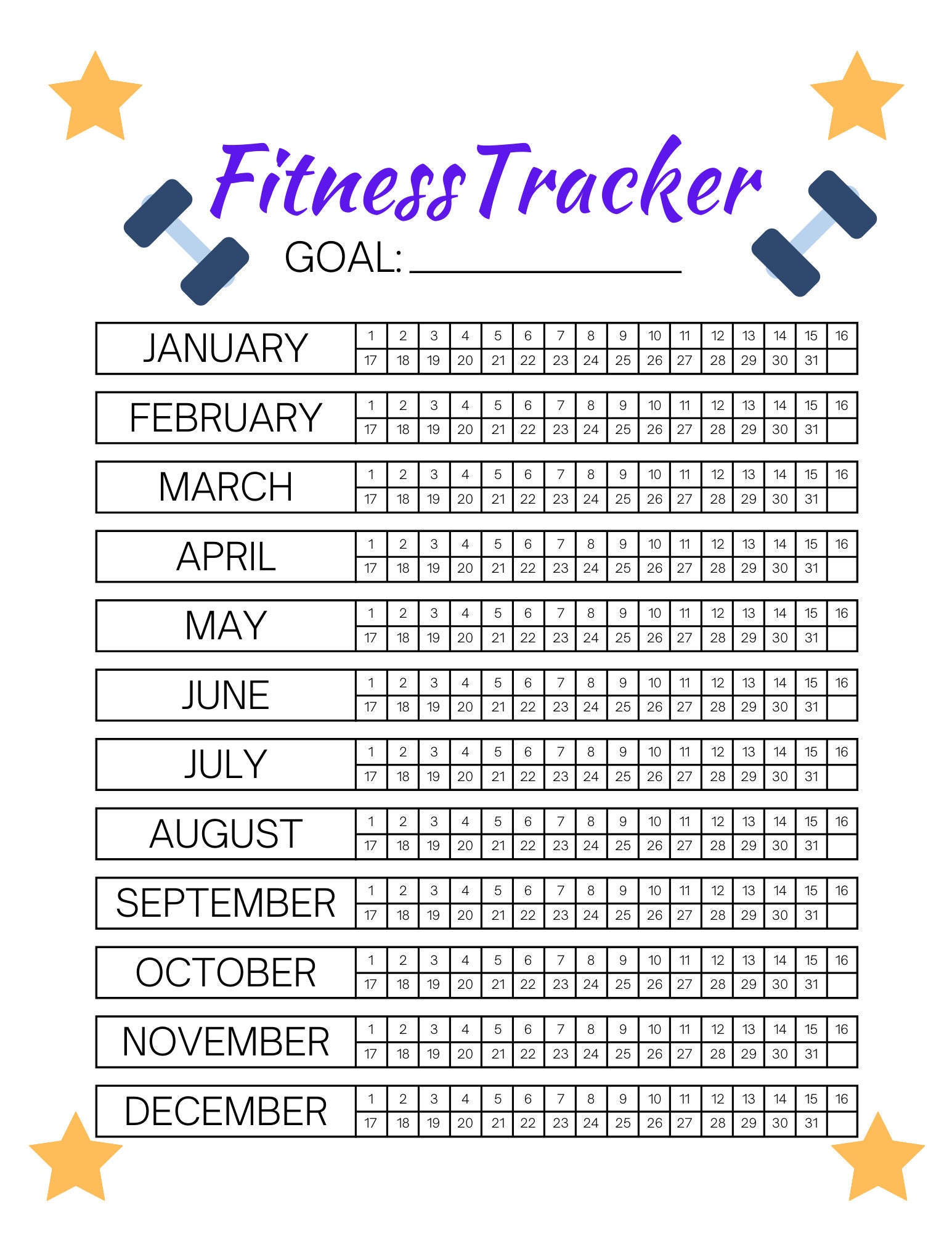 Run Walk Fitness Tracker and 100 Day Challenges- Printables - Etsy