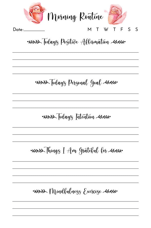 Daily Mindfulness Journal Printable - Etsy Hong Kong