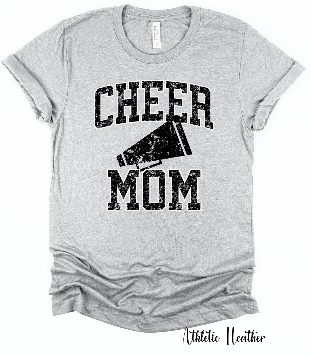 Cheer Mom Design, Cheer Mom Shirt, Loud Mouth Cheer Mom, Distressed ...