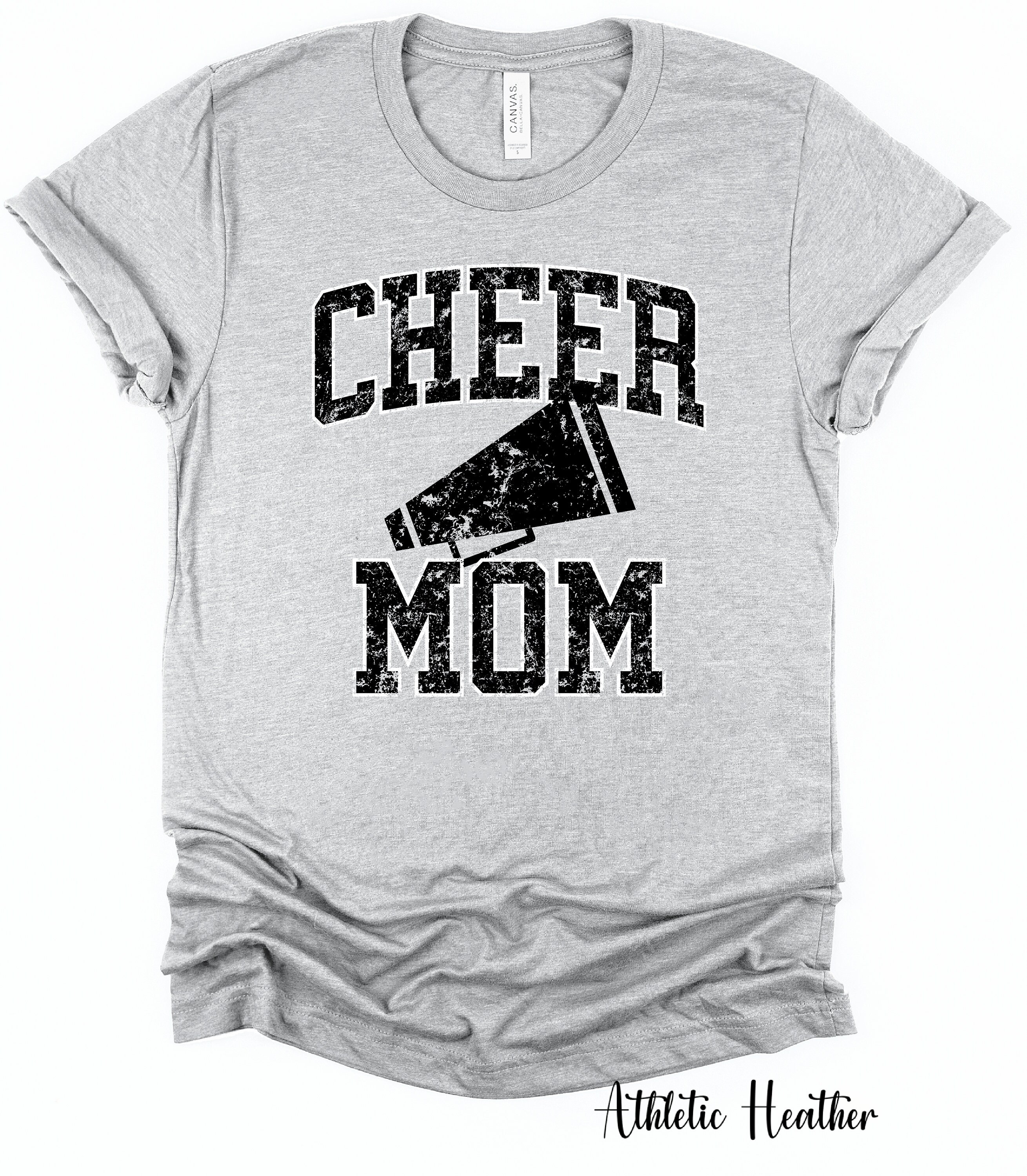 Cheer Mom Design, Cheer Mom Shirt, Loud Mouth Cheer Mom, Distressed ...