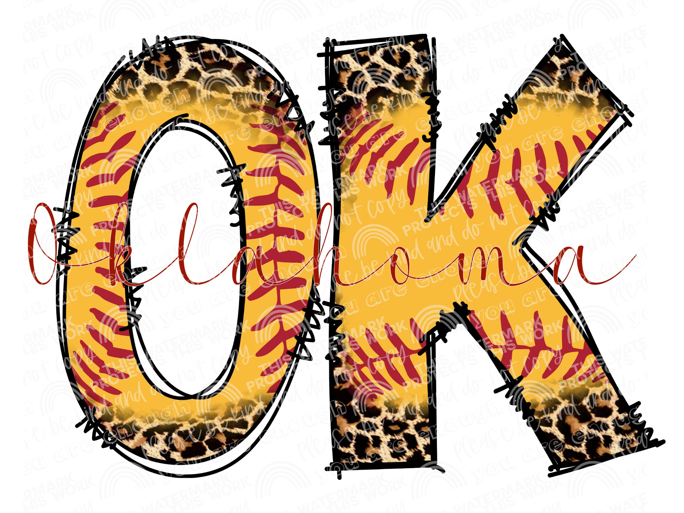 Oklahoma Softball Design, Oklahoma Softball Letters, Softball Doodle ...