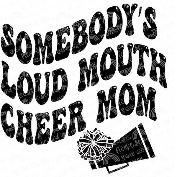 Somebodys Loud Mouth Cheer Mom Svg - Etsy Australia