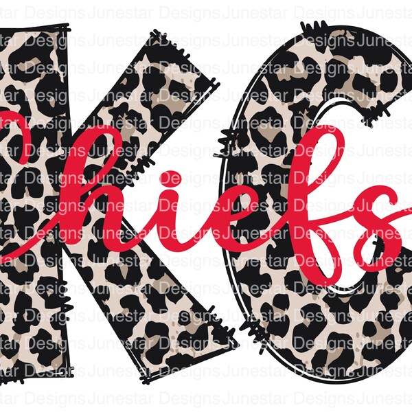 Kc Chiefs Leopard Png - Etsy