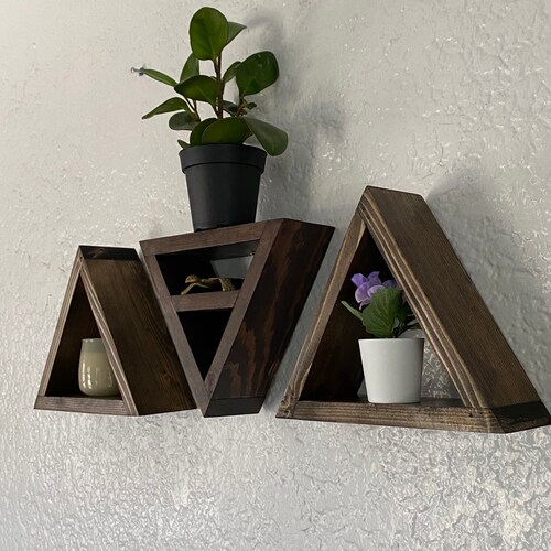 Large Triangle Shelves set of 3 - Etsy